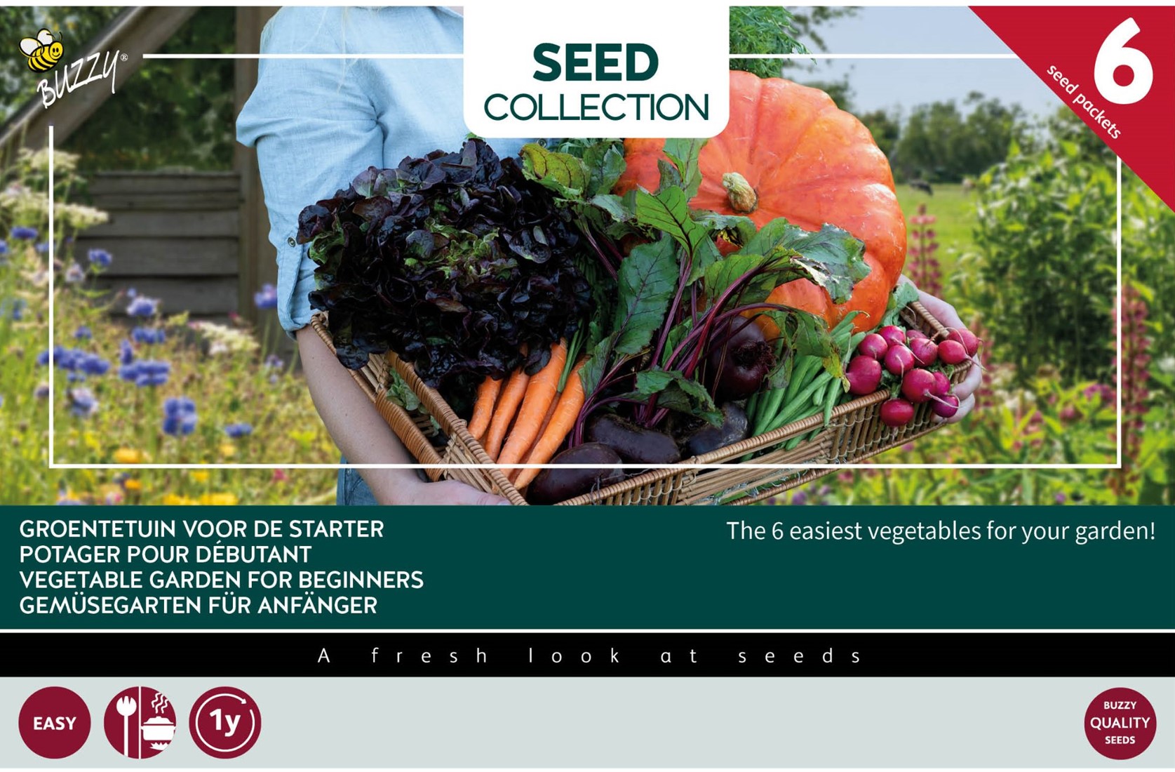 Collectie 6 Groentetuin voor de starter – Buzzy Collection Florablom